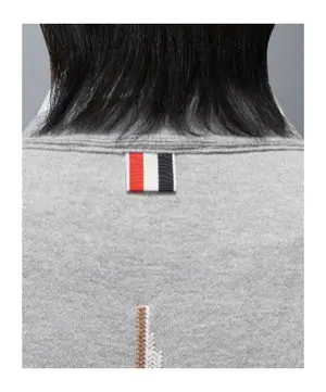 Thom Browne V-neck Cardigan With Sailboat Embroidery