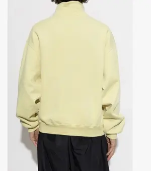 Jacquemus Gros Grain Quarter-zip Logo-patch Sweatshirt