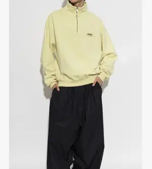 Jacquemus Gros Grain Quarter-zip Logo-patch Sweatshirt