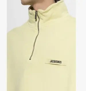 Jacquemus Gros Grain Quarter-zip Logo-patch Sweatshirt