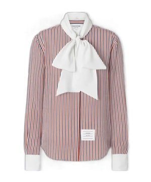 Thom Browne Thom Browne Striped Detachable-Collar Shirt No