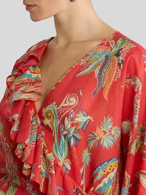Etro Paisley-print Ruffled Blouse