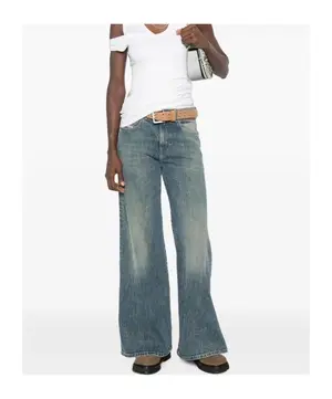 DIESEL® Wide-leg Jeans With Faded Effect