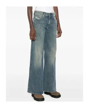DIESEL® Wide-leg Jeans With Faded Effect