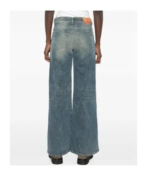 DIESEL® Wide-leg Jeans With Faded Effect