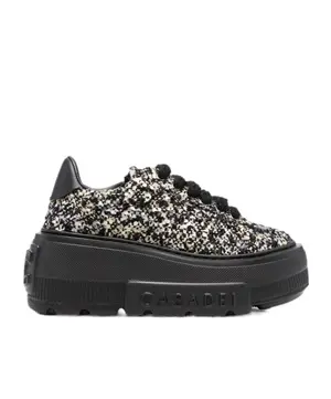 Casadei Bouclé-knit Platform Sneakers