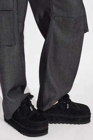NAKED WOLFE Suede Platform Shoes "blizzard
