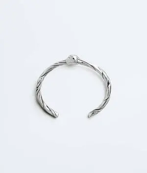 Bottega Veneta Small Knot Cuff Bracelet - Silver