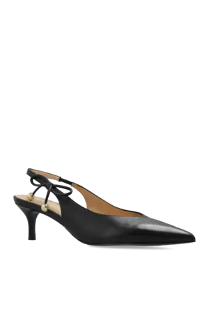 Furla Poppy Leather Slingback Kitten Heel Pumps