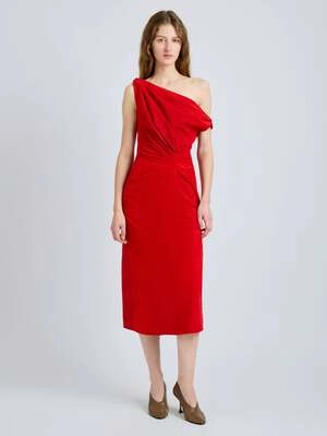 Proenza Schouler Kaelin Suede Midi Dress