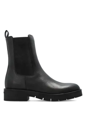FERRAGAMO Mohave' Leather Chelsea Boots - Black