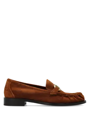 FERRAGAMO Maryan Suede Loafers - Brown