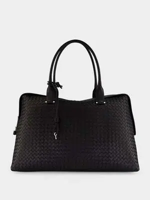 Bottega Veneta Silky Nappa Leather Tote Bag - Black