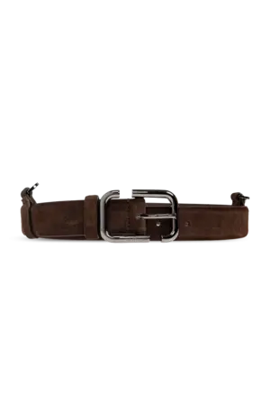 Attico Suede Belt With Chain Detail