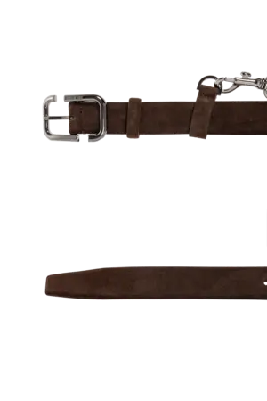 Attico Suede Belt With Chain Detail