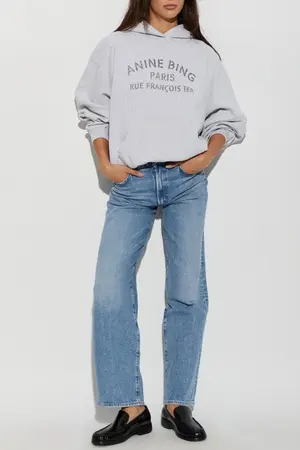 ANINE BING Harvey" Cotton Sweatshirt - Grey