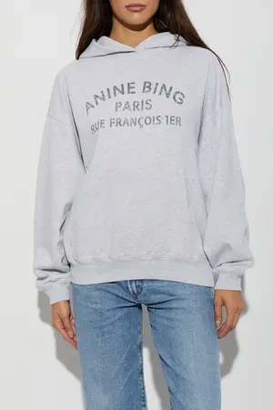 ANINE BING Harvey" Cotton Sweatshirt - Grey