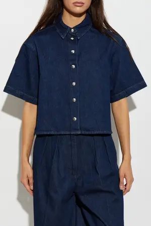 ANINE BING Lincoln" Denim Shirt - Navy Blue