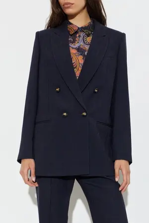 Etro Double-breasted Wool Blazer