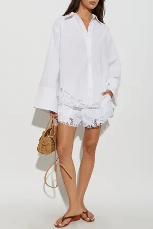 ROTATE BY BIRGER CHRISTENSEN Shorts With Openwork Inserts