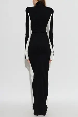 Dsquared2 Long Sleeve Maxi Dress With Shoulder Pads