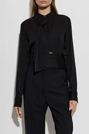 Dsquared2 Silk Blouse With A Tie-neck