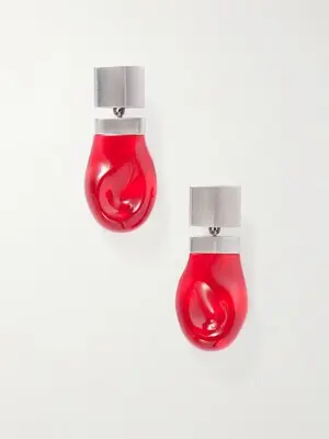 Khaite Keefe' Resin Drop Earrings - Red