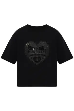 Zadig&Voltaire Taida' Cotton T-shirt With Heart Applique