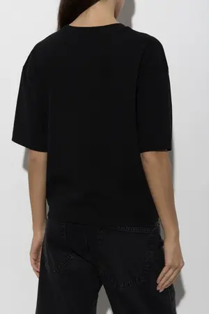 Zadig&Voltaire Taida' Cotton T-shirt With Heart Applique