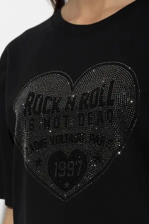 Zadig&Voltaire Taida' Cotton T-shirt With Heart Applique