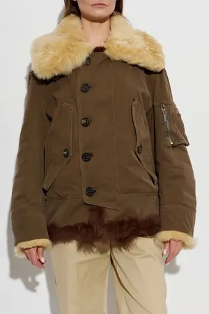 Dsquared2 Jacket With Fur Trim