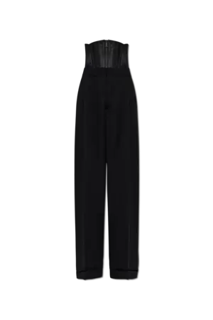 Dsquared2 Pants With An Attached Corset Belt - Black