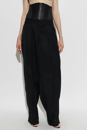 Dsquared2 Wide Leg Trousers With Corset Belt