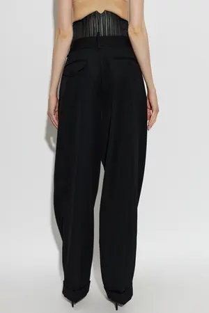 Dsquared2 Wide Leg Trousers With Corset Belt