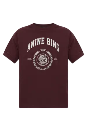 ANINE BING T-shirt "jaylin - Burgundy