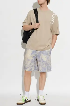 Off-White T-shirt With Printed Logo