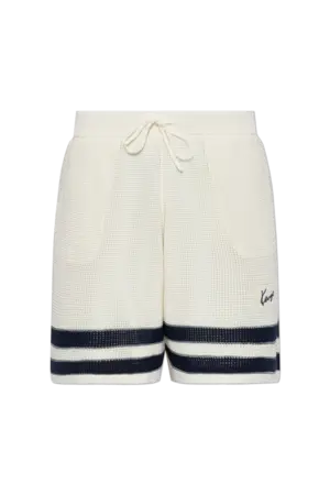 Kenzo Shorts With Decorative Weave - Cream