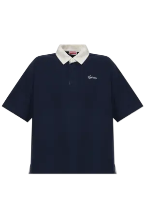Kenzo Polo With Embroidered Logo - Navy Blue