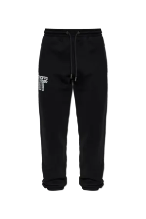 Off-White Sweatpants With Printed Logo - Black