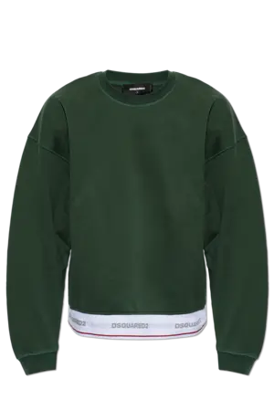 Dsquared2 Sweatshirt With Sewn-in Logo Elastic Band - Green