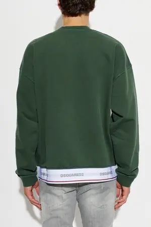 Dsquared2 Crewneck Sweatshirt With Logo Elastic Band