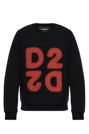 Dsquared2 Sweatshirt With Printed Logo - Black