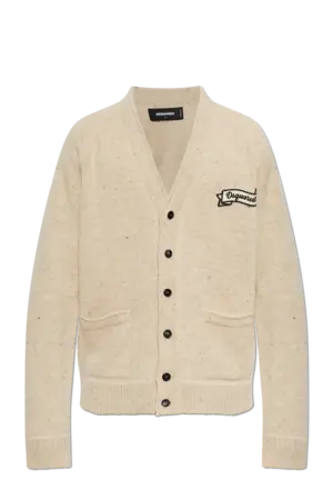 Dsquared2 Sweater With An Embroidered Logo - Beige