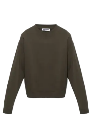 JIL SANDER Sweatshirt With Printed Logo - Green