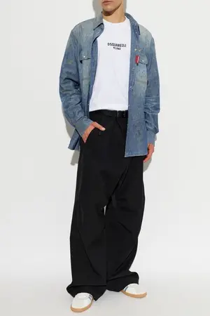Dsquared2 Denim Shirt With ‘vintage’ Effect