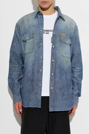 Dsquared2 Denim Shirt With ‘vintage’ Effect