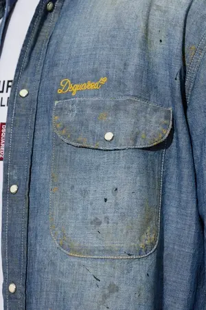Dsquared2 Denim Shirt With ‘vintage’ Effect