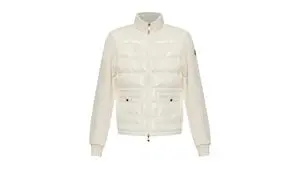 Moncler Zip Up Cardigan - White