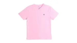 Polo Ralph Lauren Short Sleeve Cotton Jersey Vneck Tee Shirt - Carmel Pink