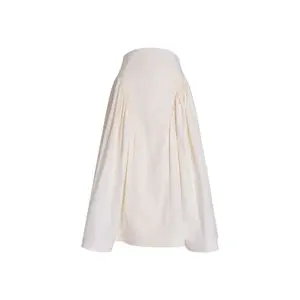 CONCEPTO Mirage Cotton Summer Skirt With Pockets - White